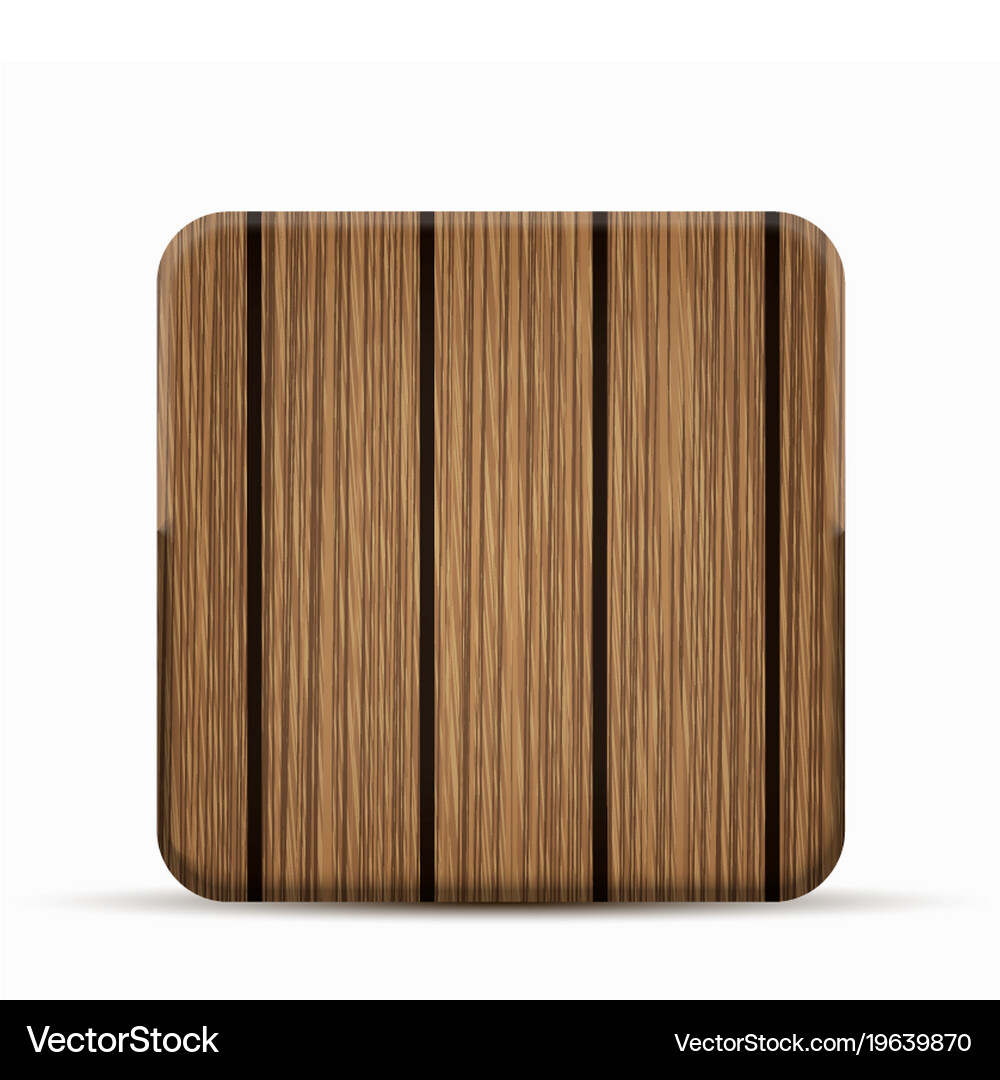 Modern wooden icon on white background Royalty Free Vector