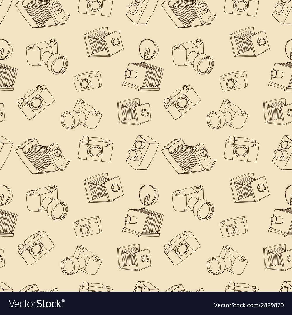 Old camera pattern Royalty Free Vector Image - VectorStock