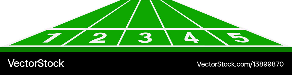 Running track in green design Royalty Free Vector Image
