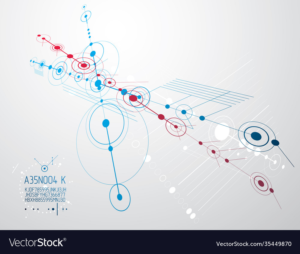 Technical plan abstract engineering draft for use Vector Image