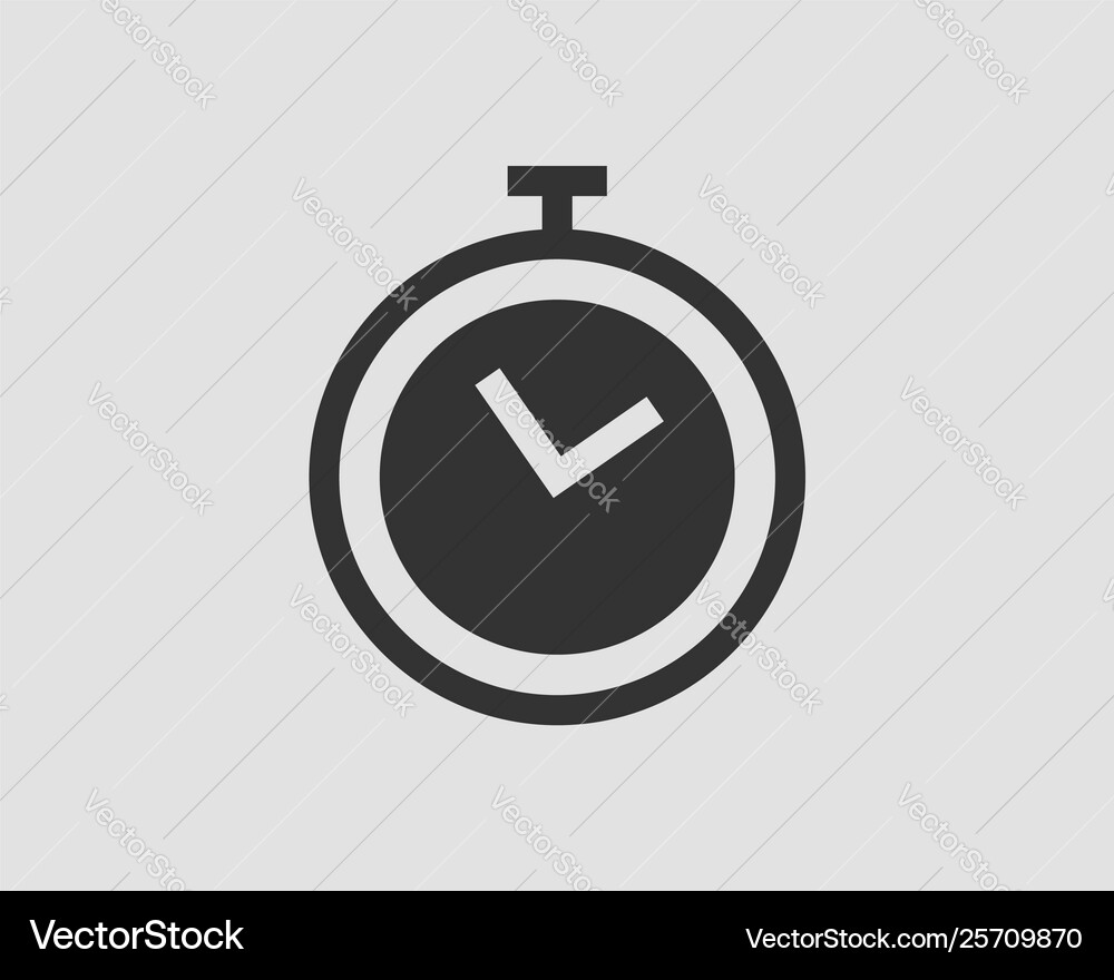 Timer icon stop watch pictograph stopwatch Vector Image