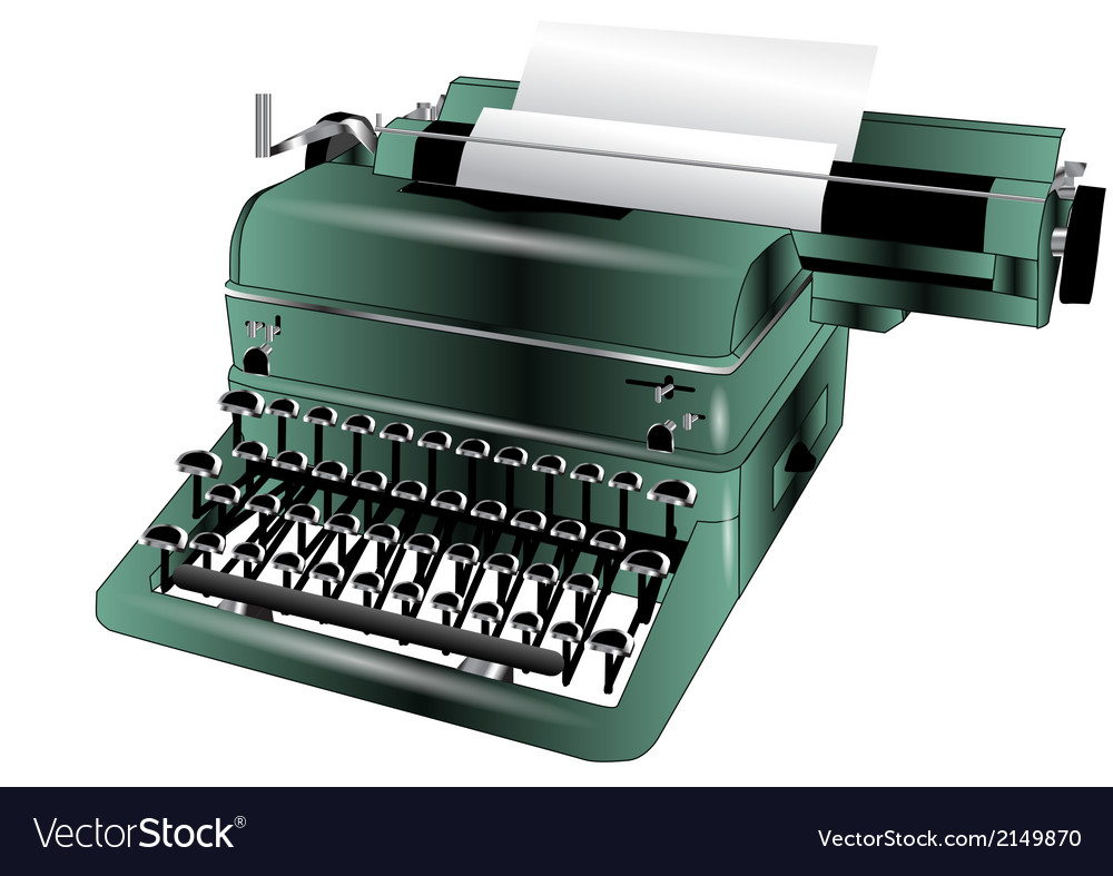Typewriter Royalty Free Vector Image - VectorStock