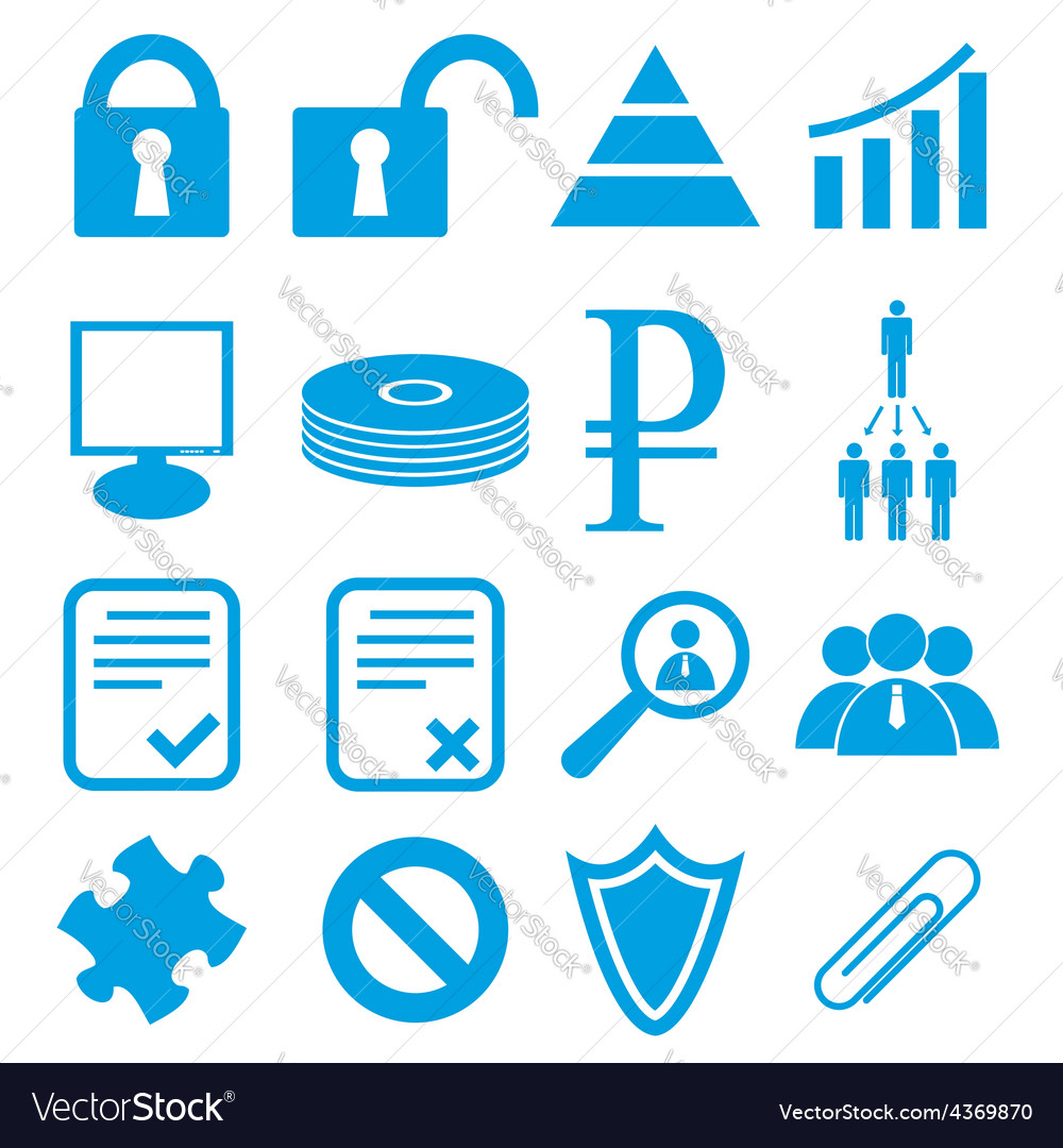 Webdesign symbols set Royalty Free Vector Image