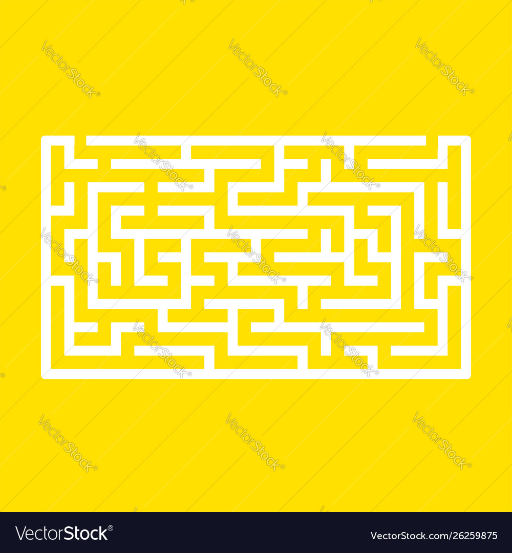 Abstract rectangular maze game for kids puzzle Vector Image