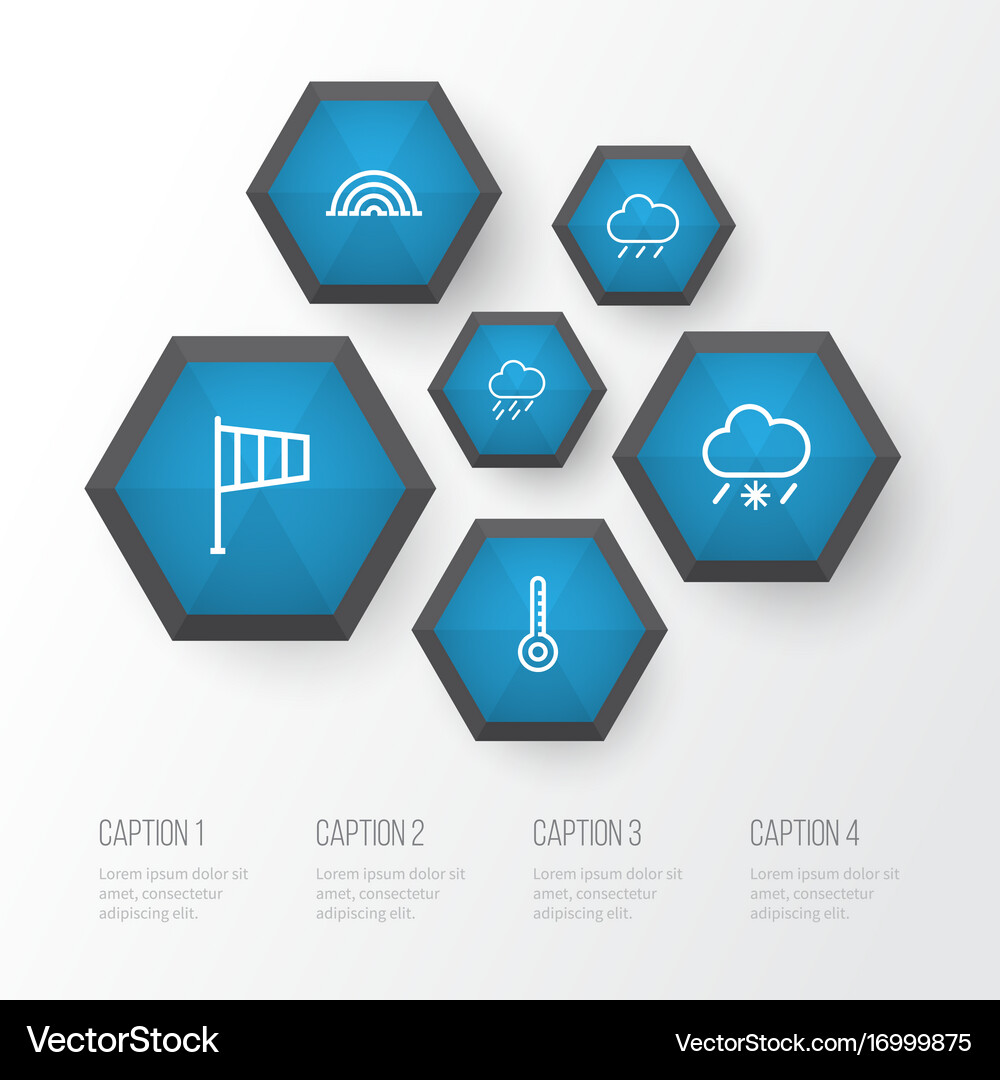 Air outline icons set collection windsock Vector Image