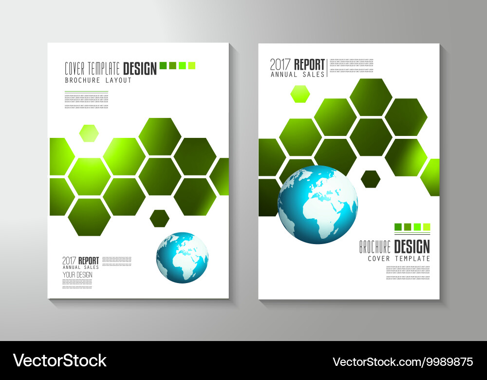 Brochure template flyer design or depliant cover Vector Image