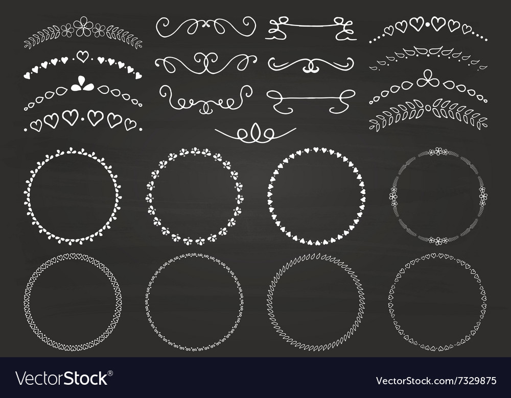 Calligraphic design elements and patterns Vector Image