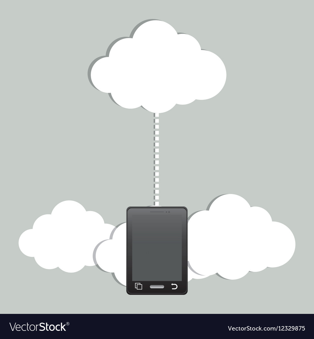 Cloud computing technology Royalty Free Vector Image