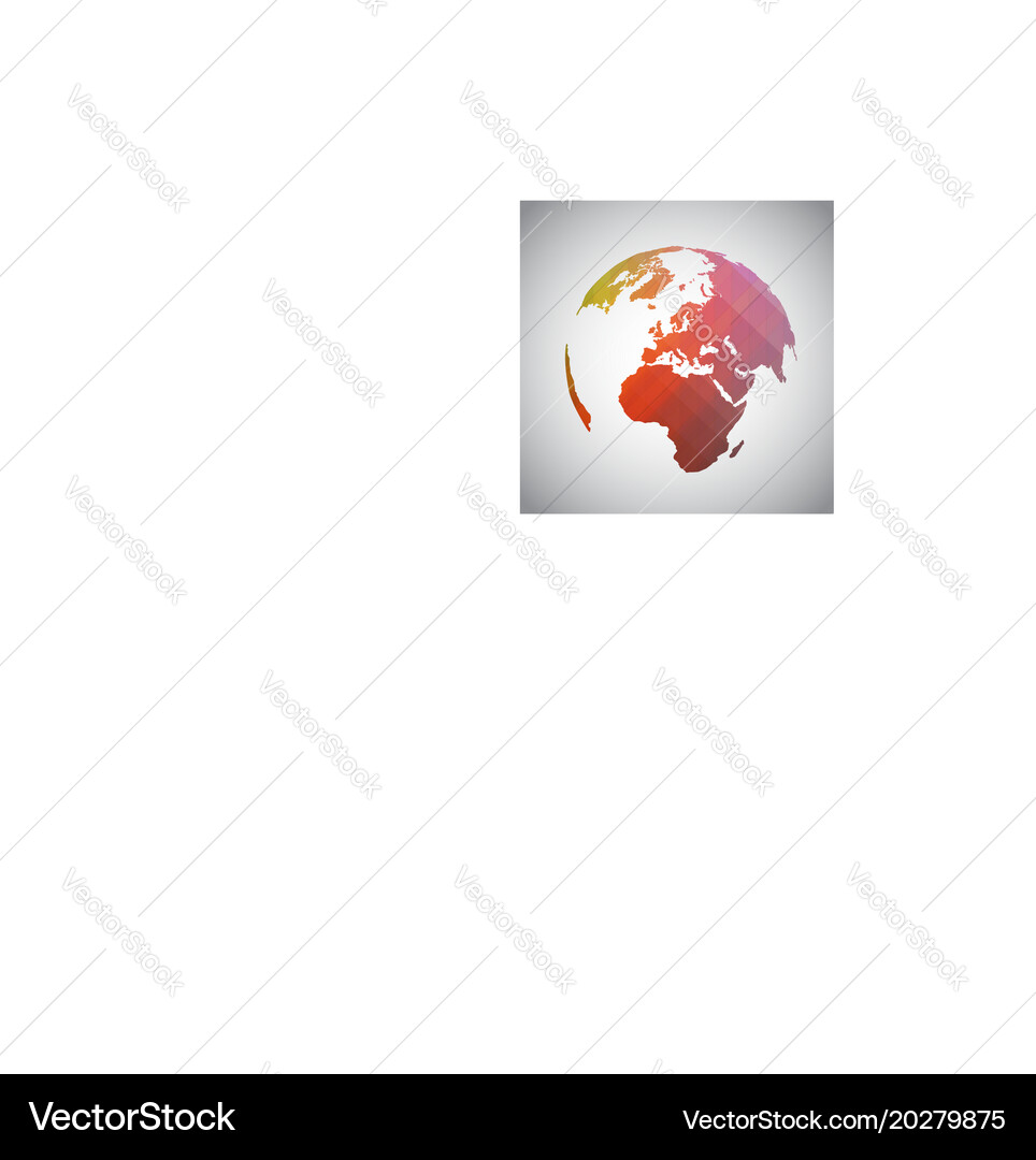 Colorful abstract world symbol Royalty Free Vector Image