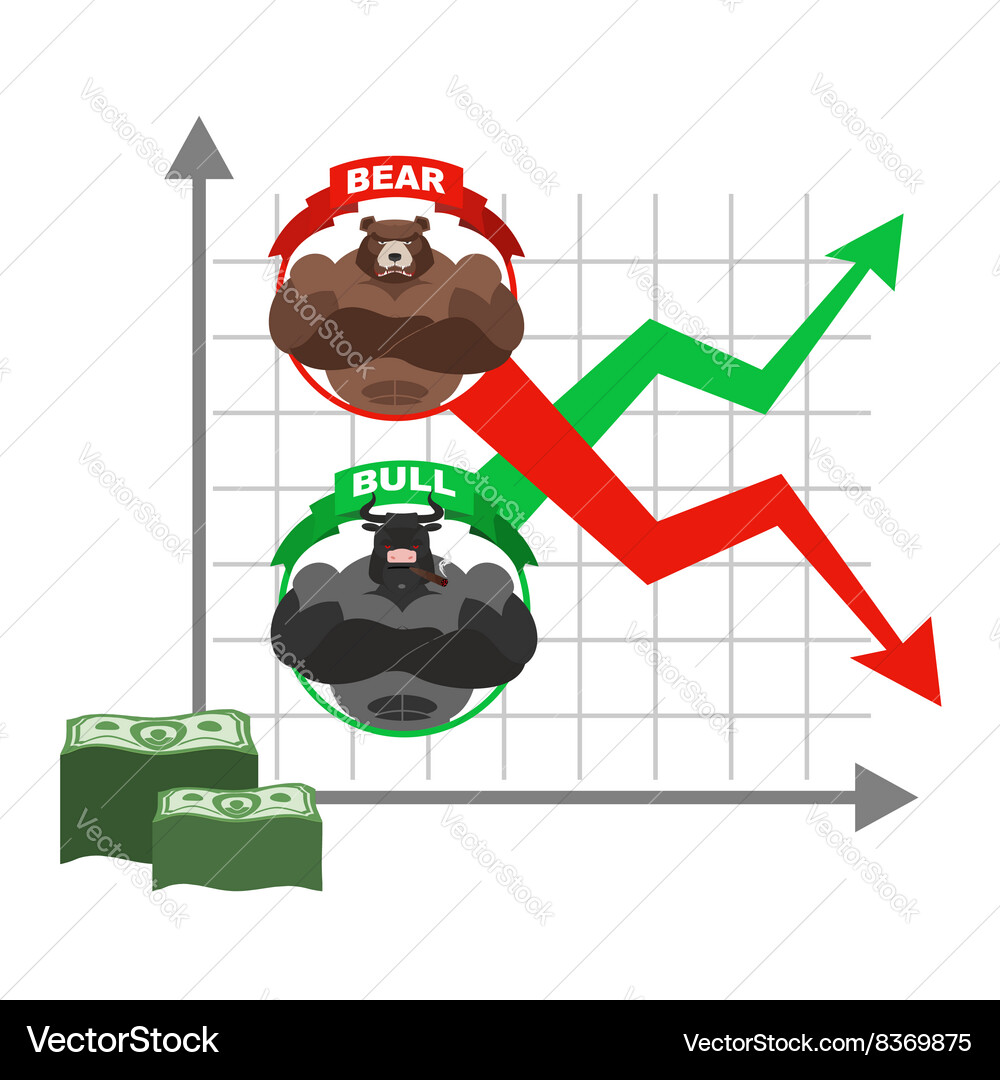 Rise and fall of quotations dollar bets Royalty Free Vector