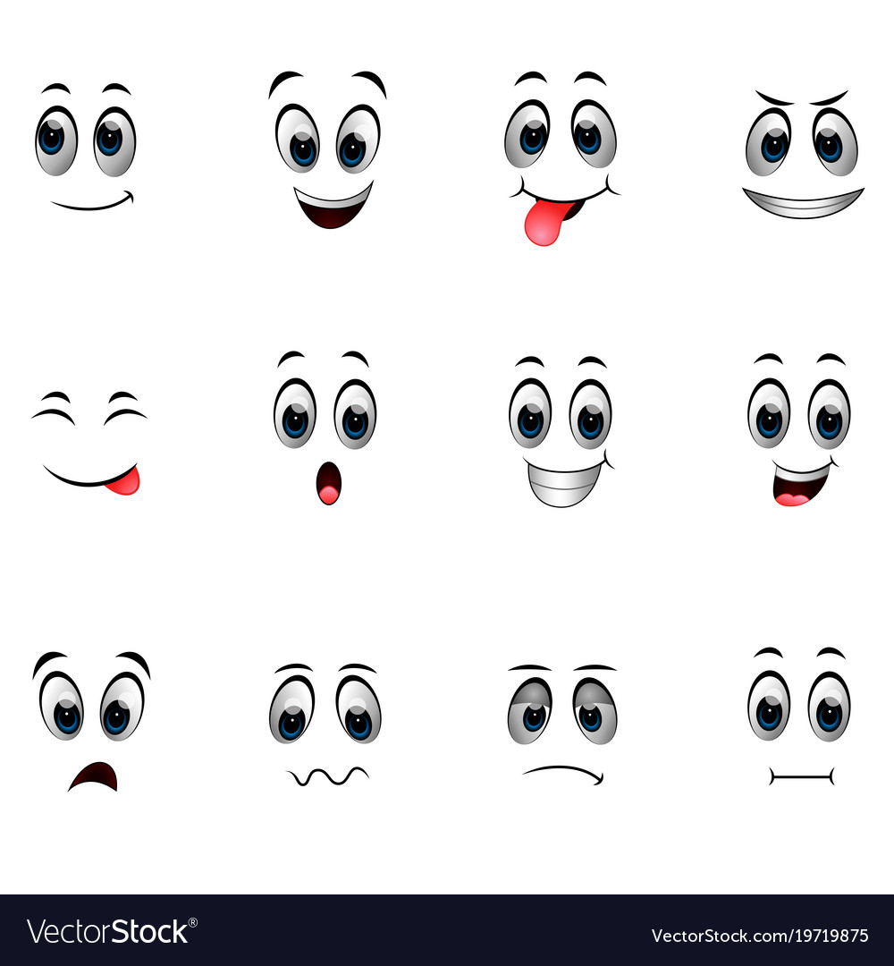 Set of different emoticons Royalty Free Vector Image