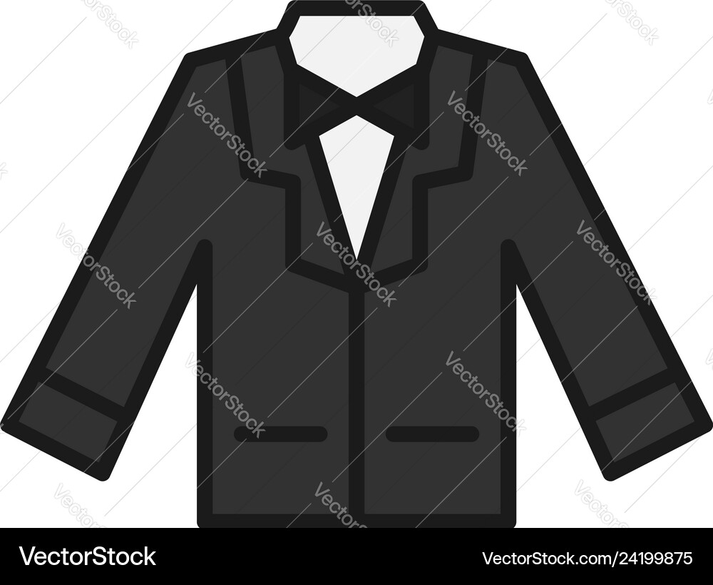 Wedding suit icon groom with bowtie Royalty Free Vector