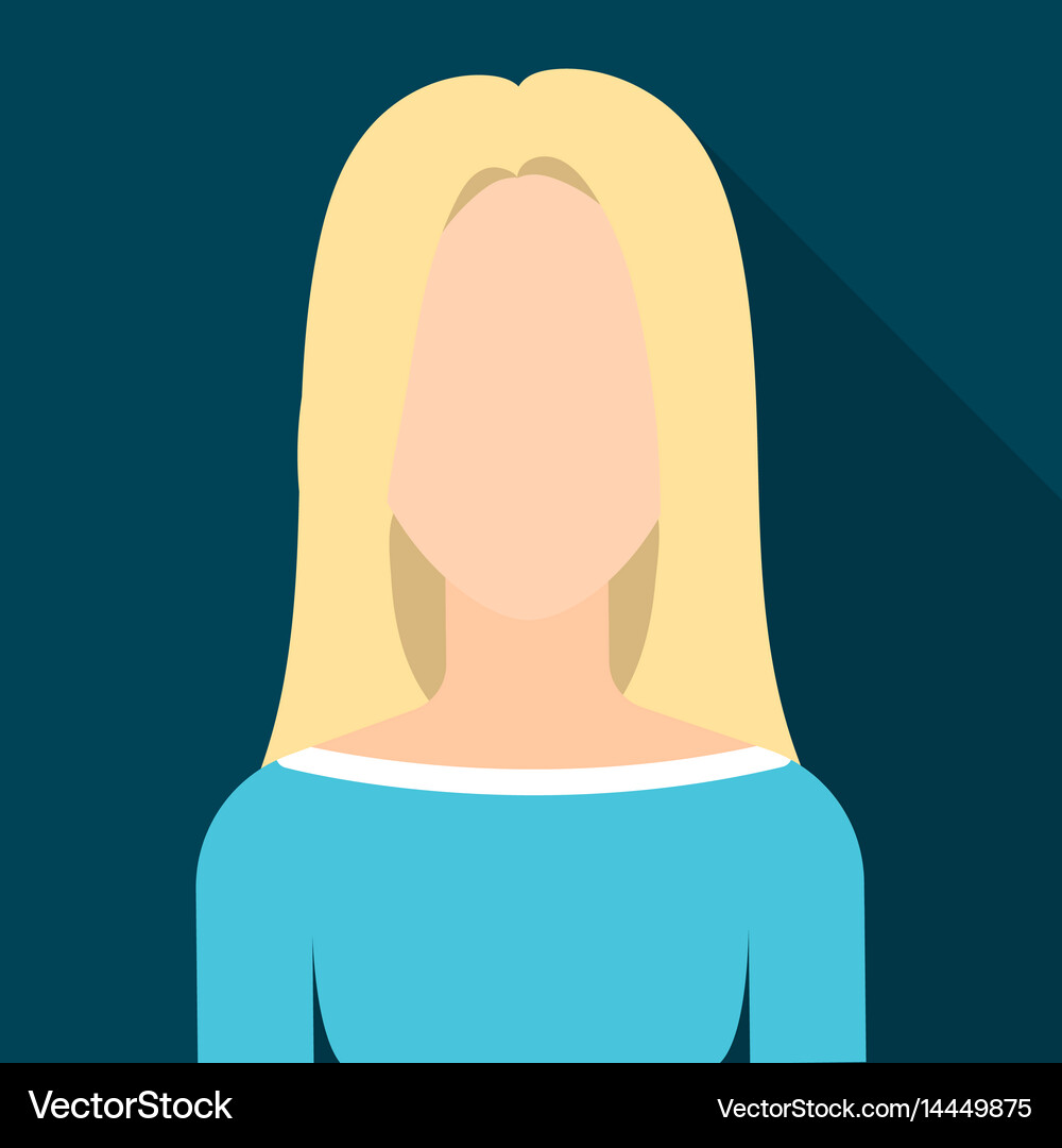 Woman icon flat single avatarpeaople icon from Vector Image