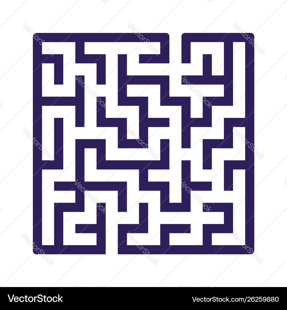 Abstract square maze game for kids puzzle Vector Image