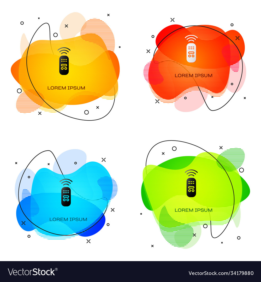 Black smart remote control system icon isolated Vector Image