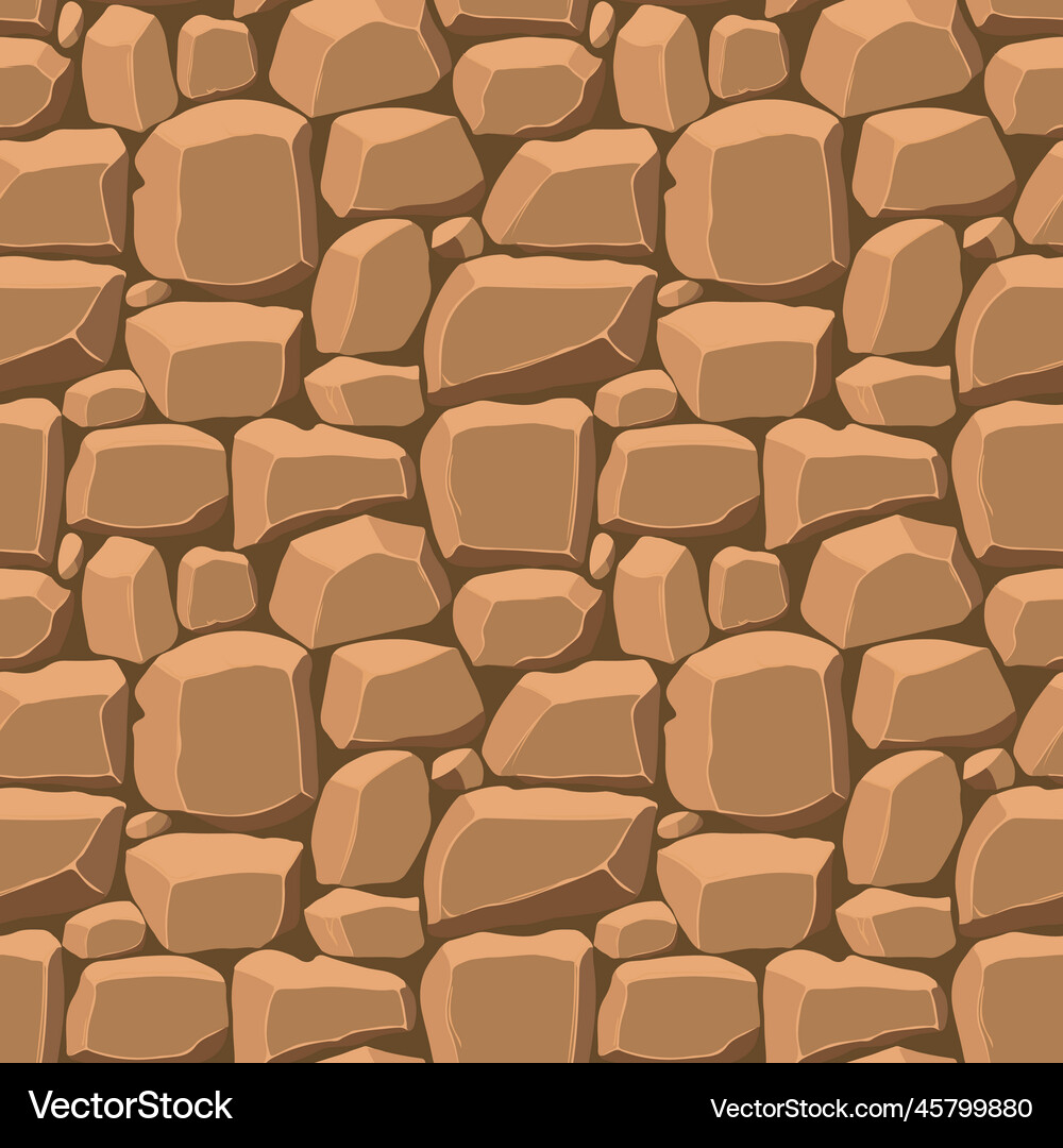 Cartoon game texture rocks dirt and ground Vector Image