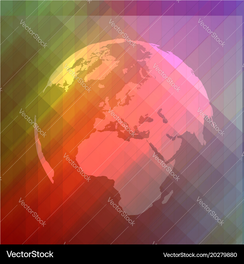 Colorful abstract world symbol Royalty Free Vector Image