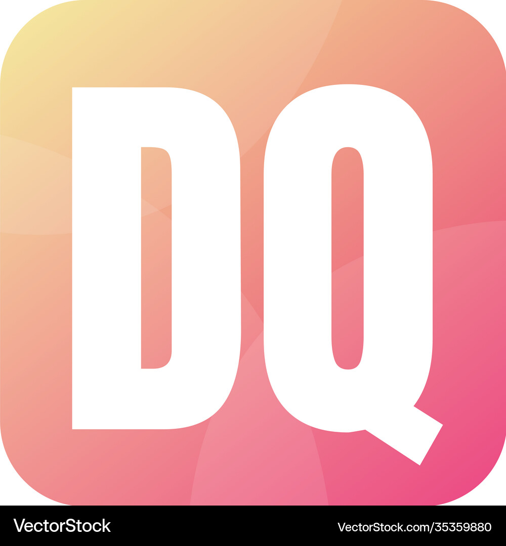 Dq letter logo design with simple style Royalty Free Vector