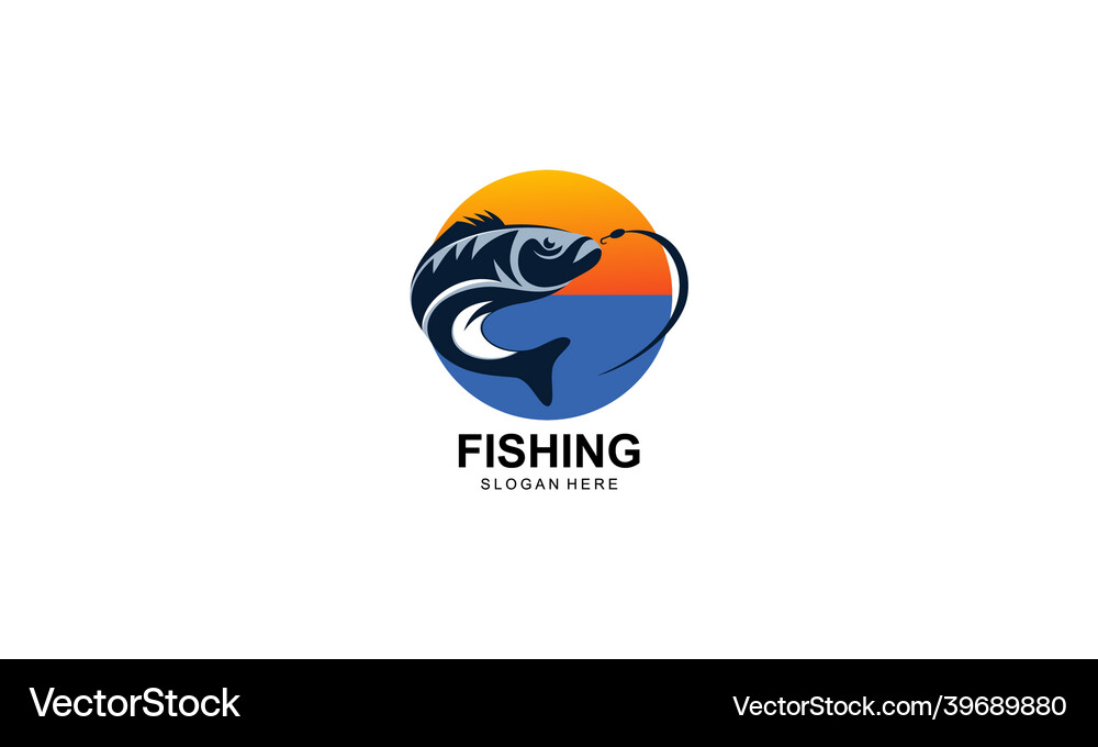 Fishing logo design ideas best logo Royalty Free Vector
