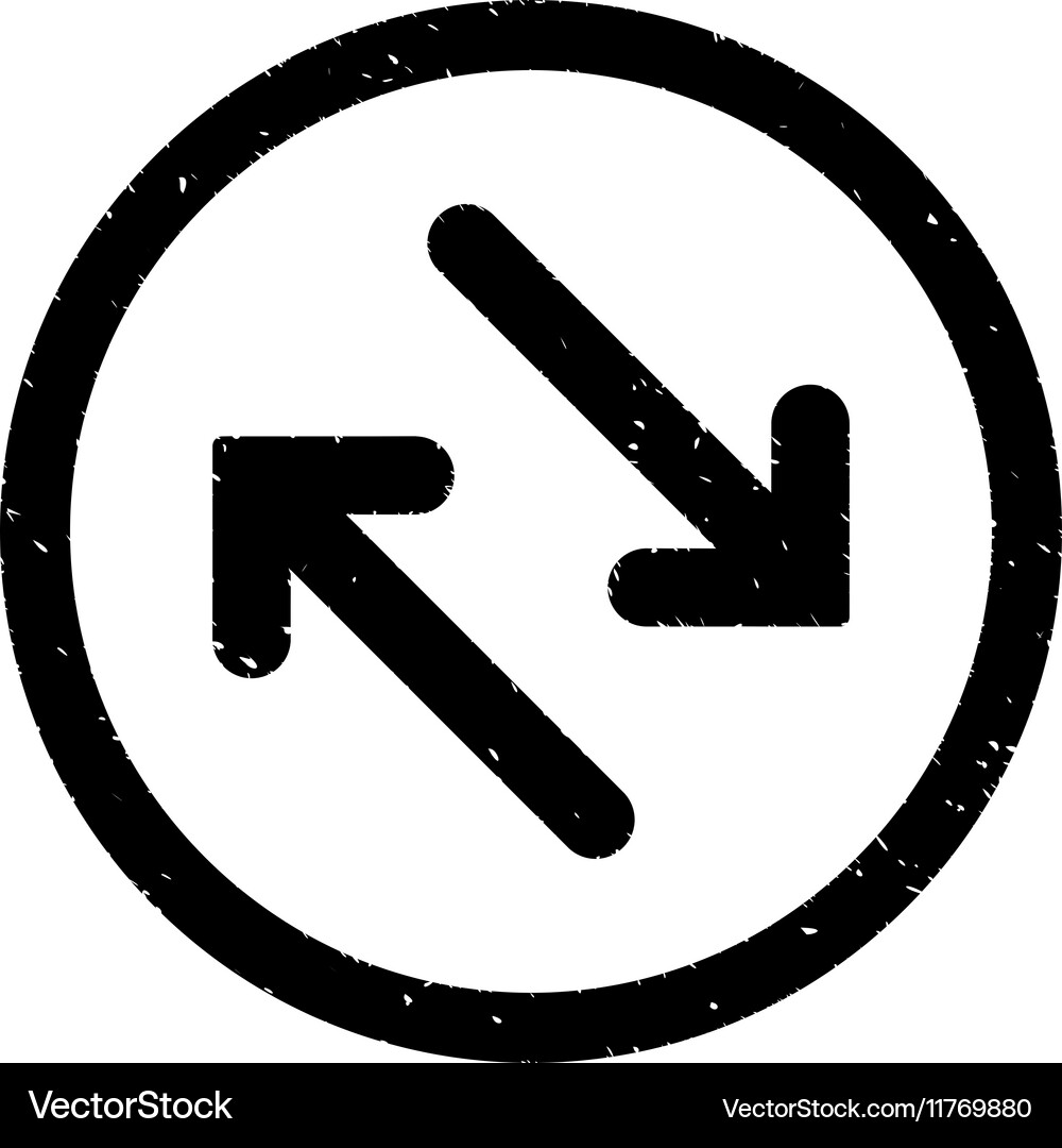 Flip diagonally icon rubber stamp Royalty Free Vector Image