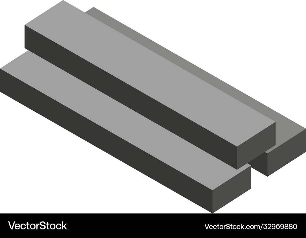 Isometric repair construction steel square bars Vector Image