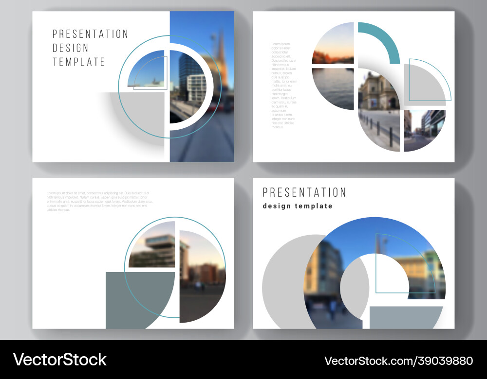 Layout of the presentation slides design Vector Image