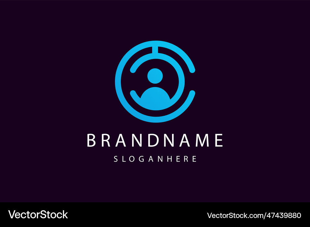 Letter c people Royalty Free Vector Image - VectorStock