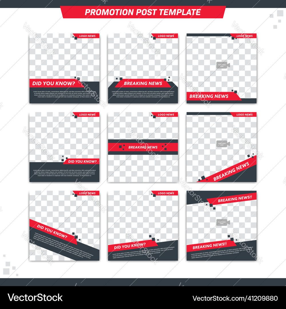 Modern abstract instagram social media posting Vector Image