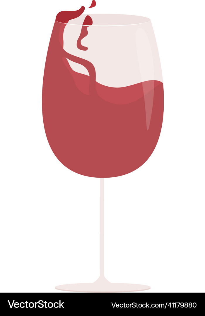 Pouring wine in glass semi flat color object Vector Image
