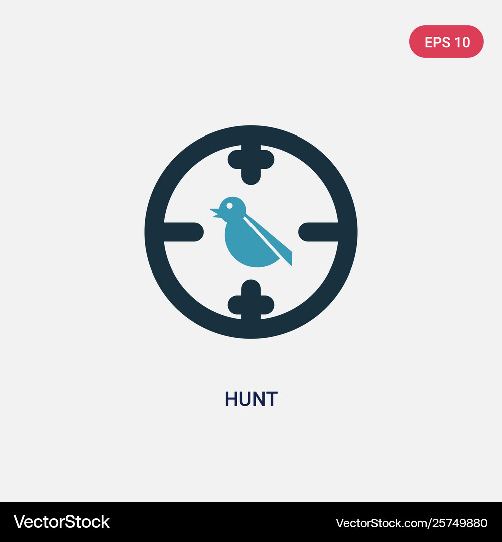 Two color hunt icon from animals concept isolated Vector Image