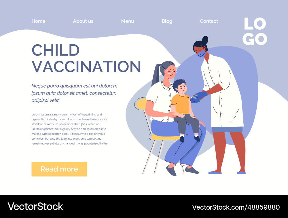 Vaccination of children Royalty Free Vector Image