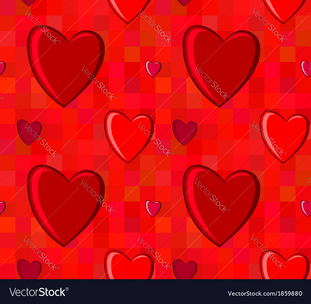 Valentines day seamless pattern with hearts Vector Image