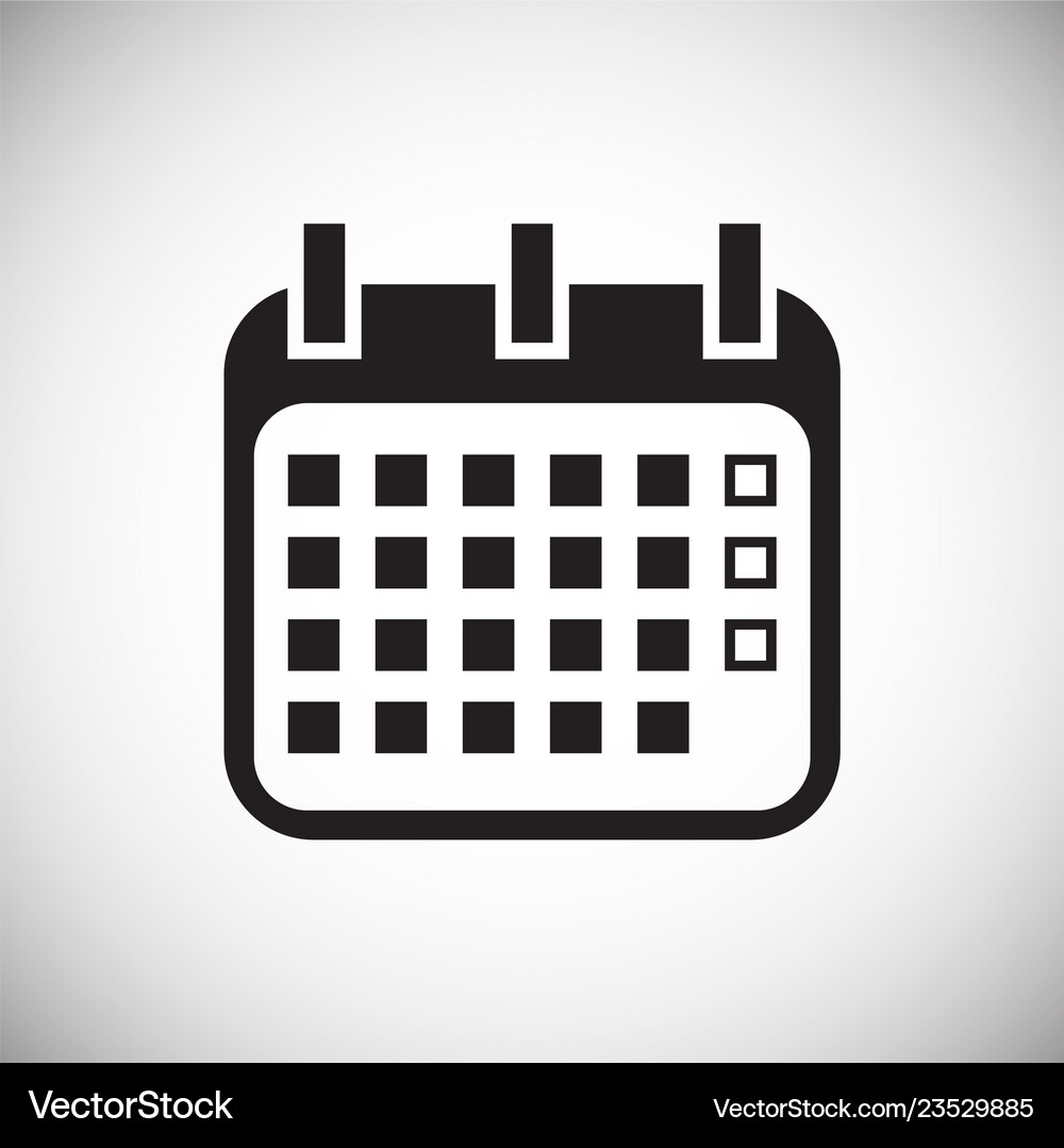 Calendar icon on white background for graphic Vector Image
