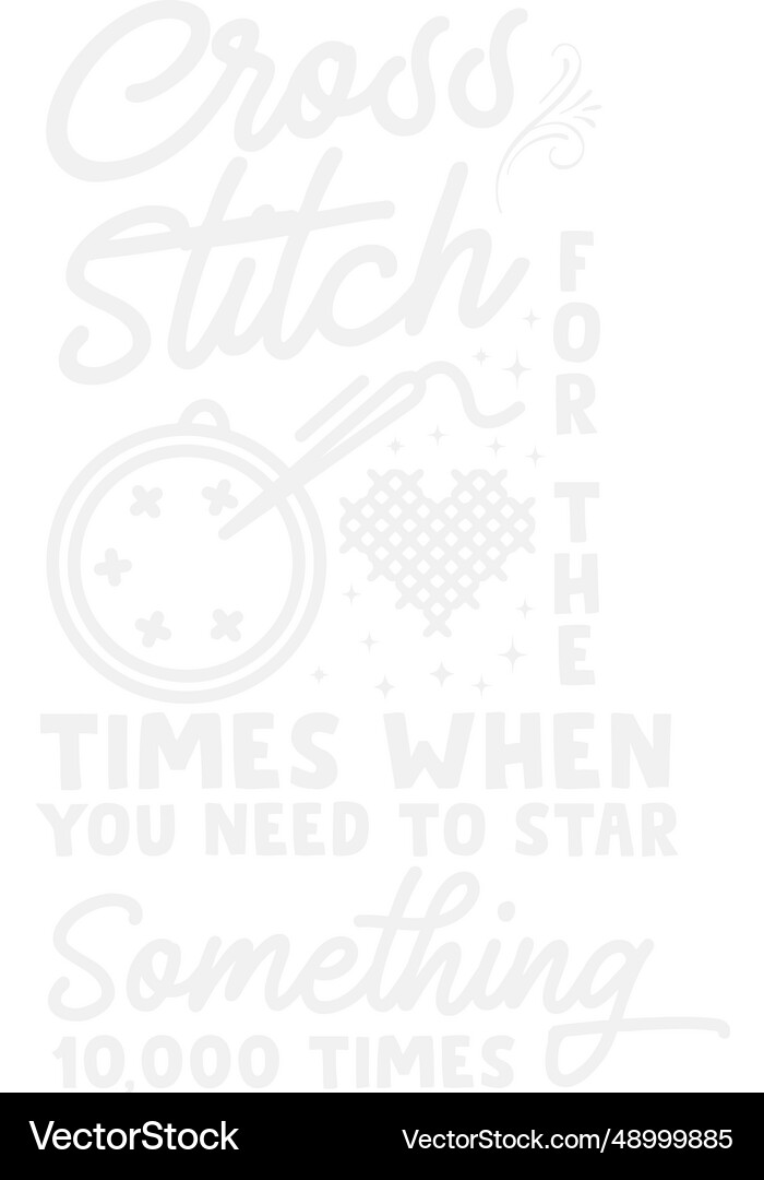 Cross stitch when you need to stab stitching Vector Image