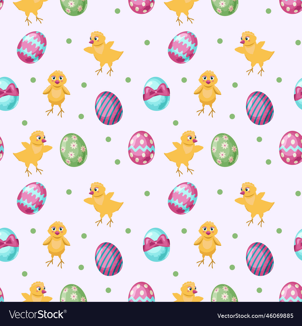 Easter seamless pattern Royalty Free Vector Image