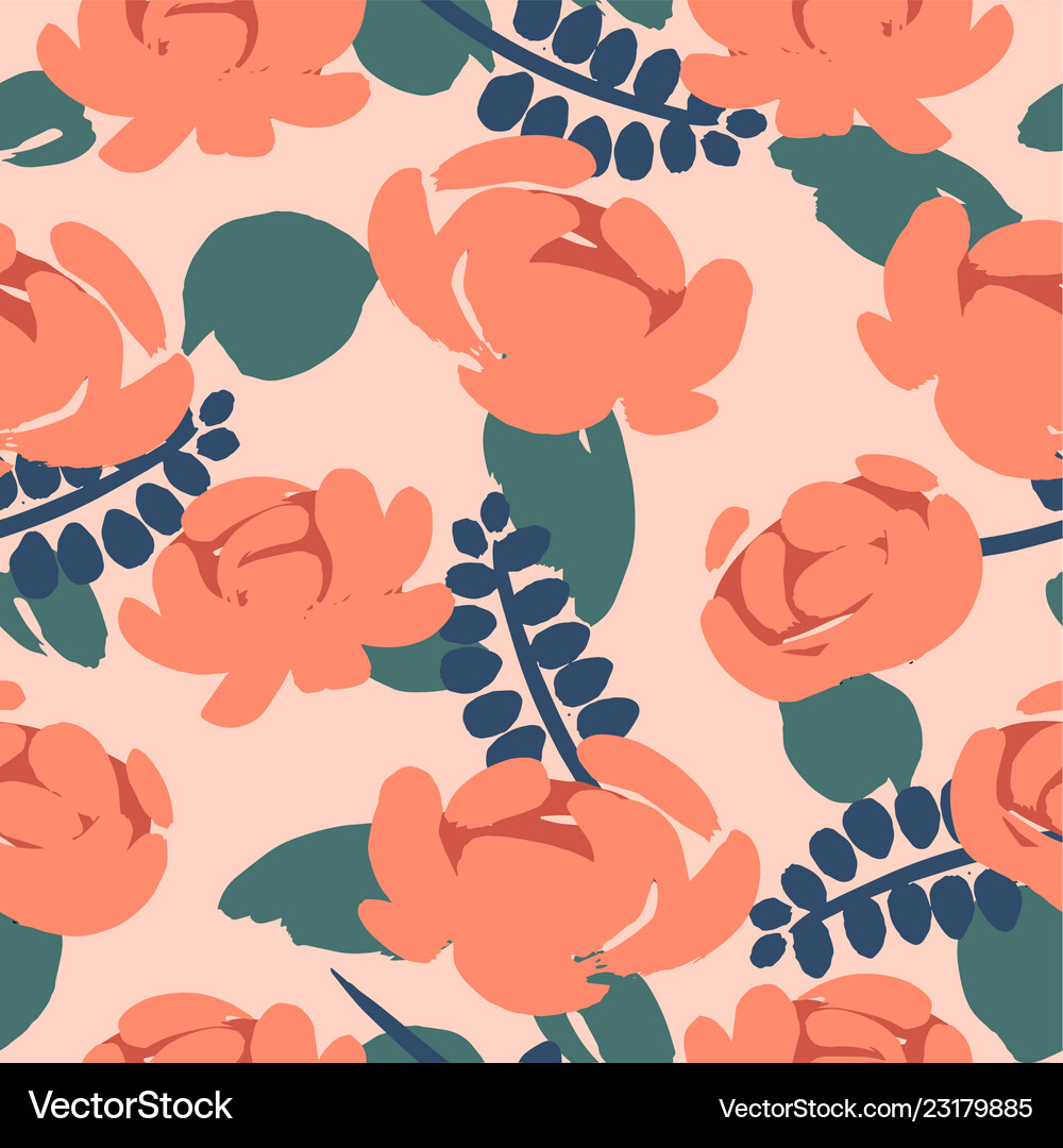 Floral abstract seamless pattern design Royalty Free Vector