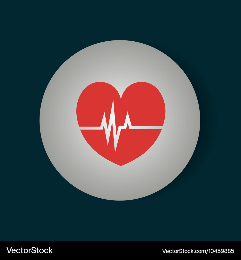 Heart cardiology isolated icon Royalty Free Vector Image