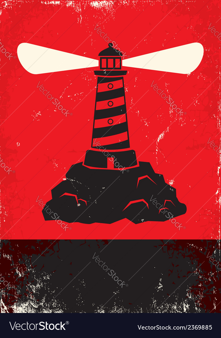 Lighthouse red Royalty Free Vector Image - VectorStock