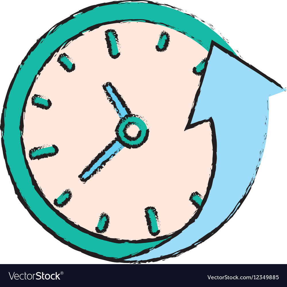 Time clock concept Royalty Free Vector Image - VectorStock
