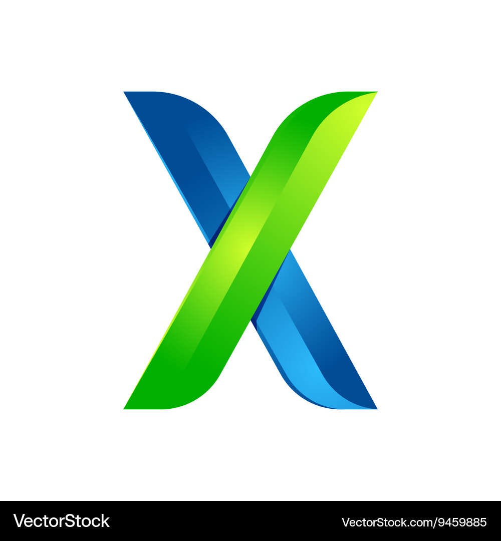 X Green Logo Design