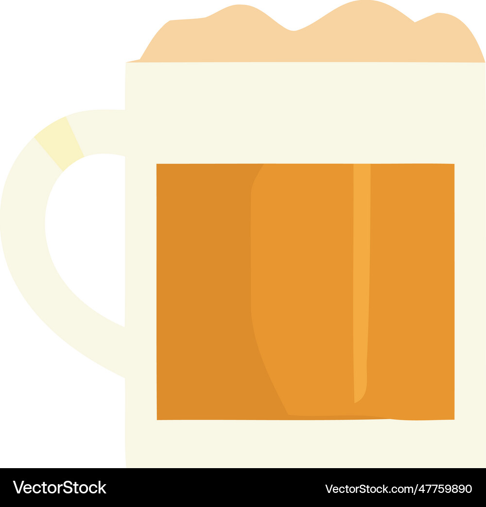 Frothy drink symbol on yellow brewery label design