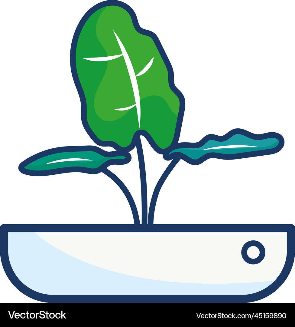 Isolated colored indoor plant icon Royalty Free Vector Image