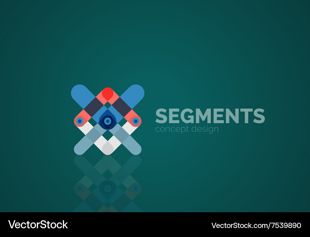 Outline minimal abstract geometric logo Royalty Free Vector