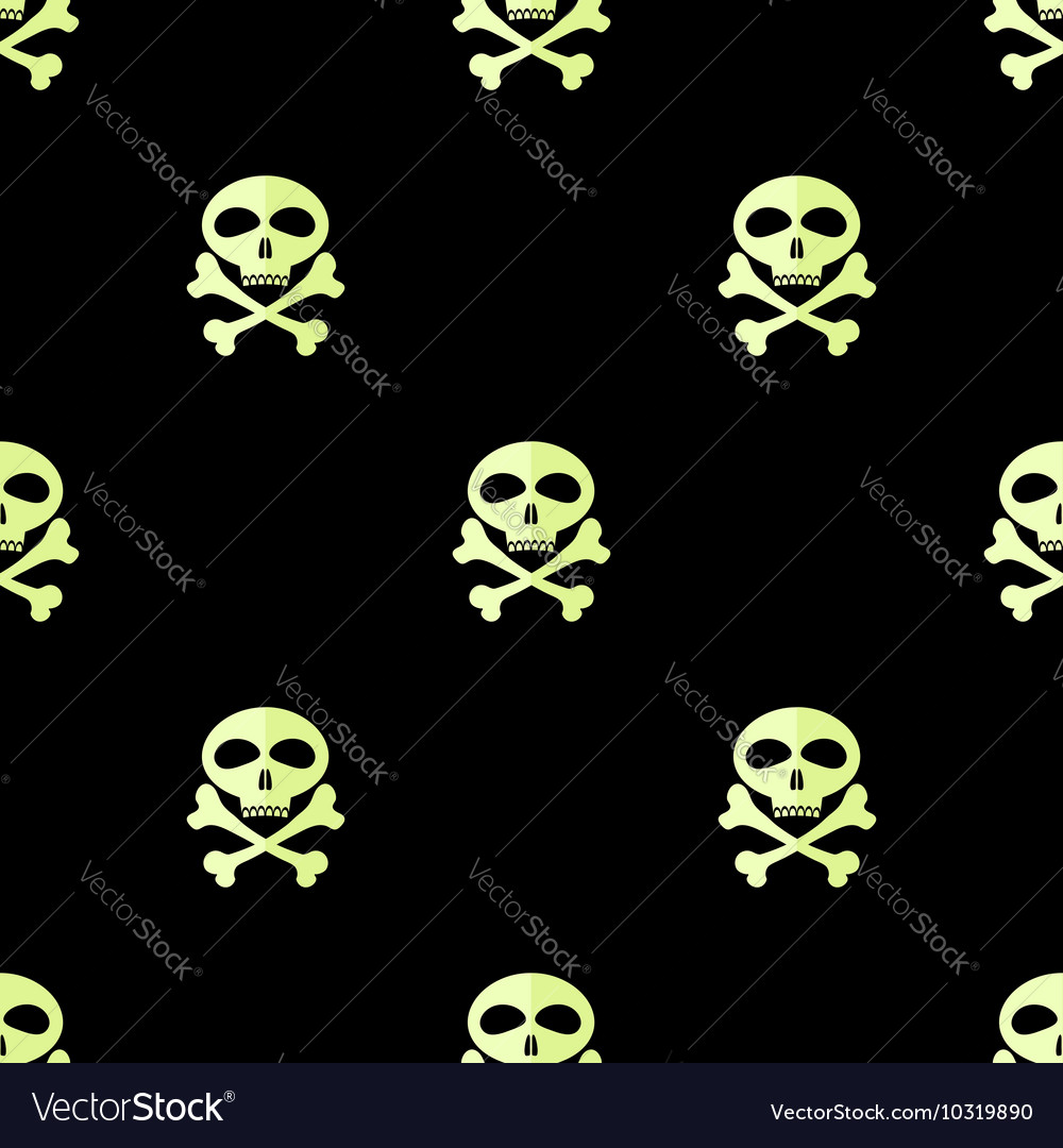 Skull cross bones seamless pattern Royalty Free Vector Image