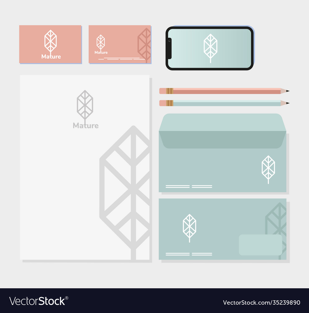Smartphone and bundle mockup set elements Vector Image