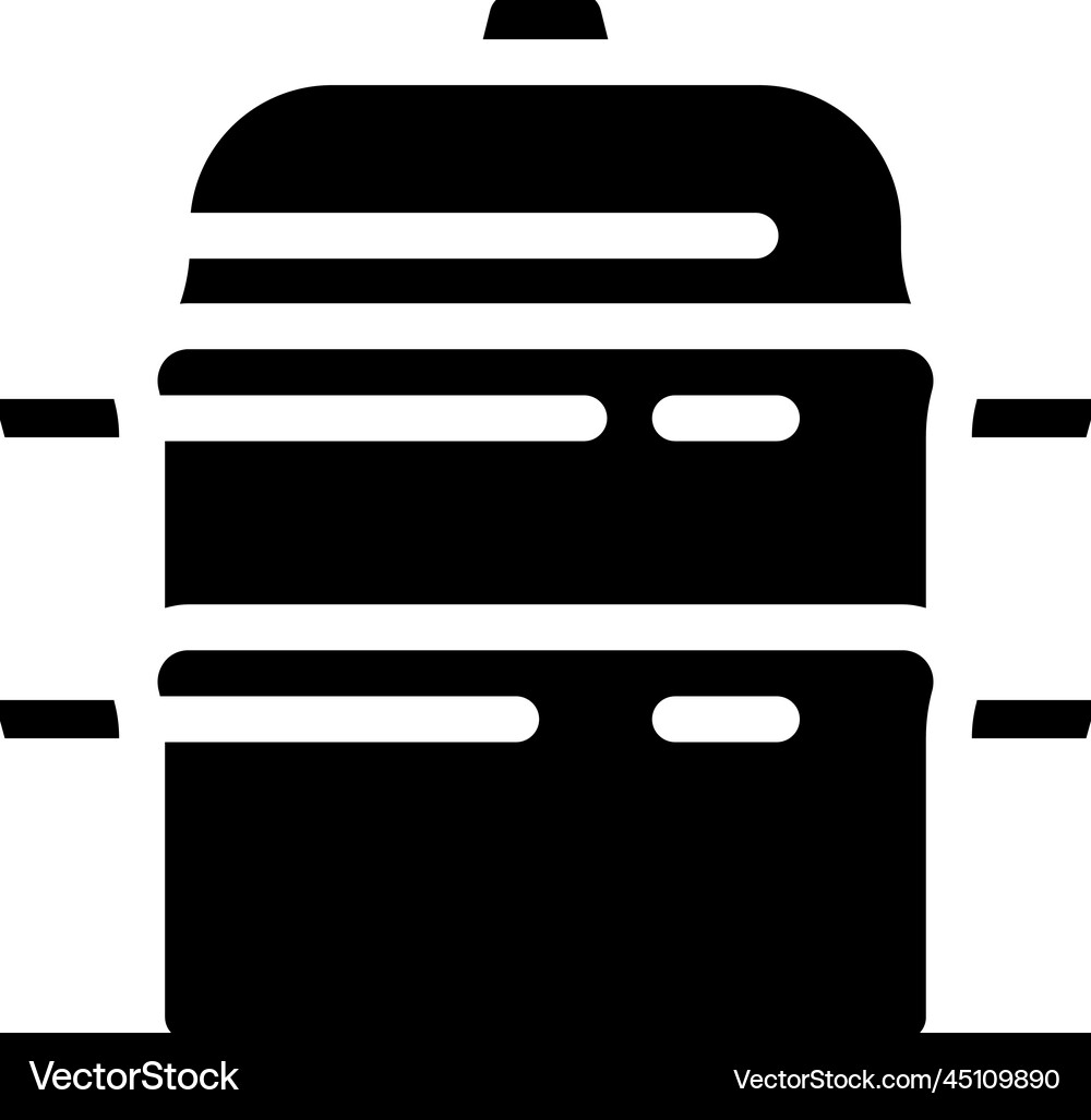 Steam pot cooking glyph icon Royalty Free Vector Image