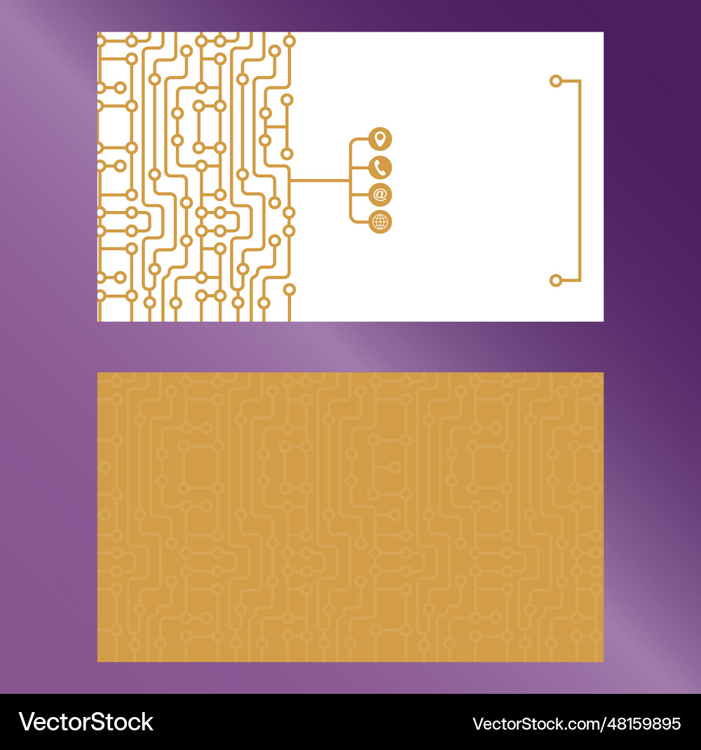 A business card double-sided design Royalty Free Vector