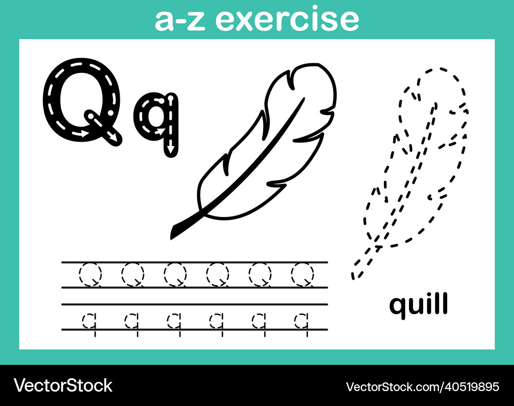 Alphabet A-Z Exercise for Kids Royalty Free Vector Image