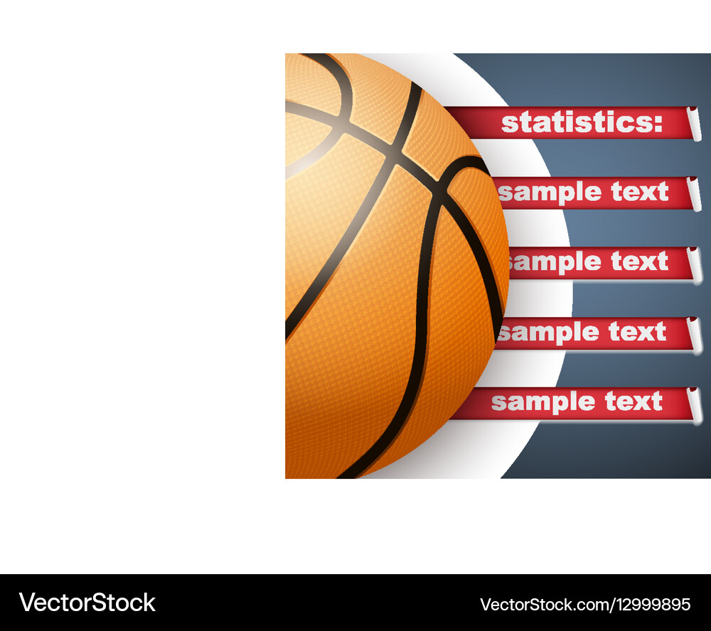 Background of statistics basketball Royalty Free Vector