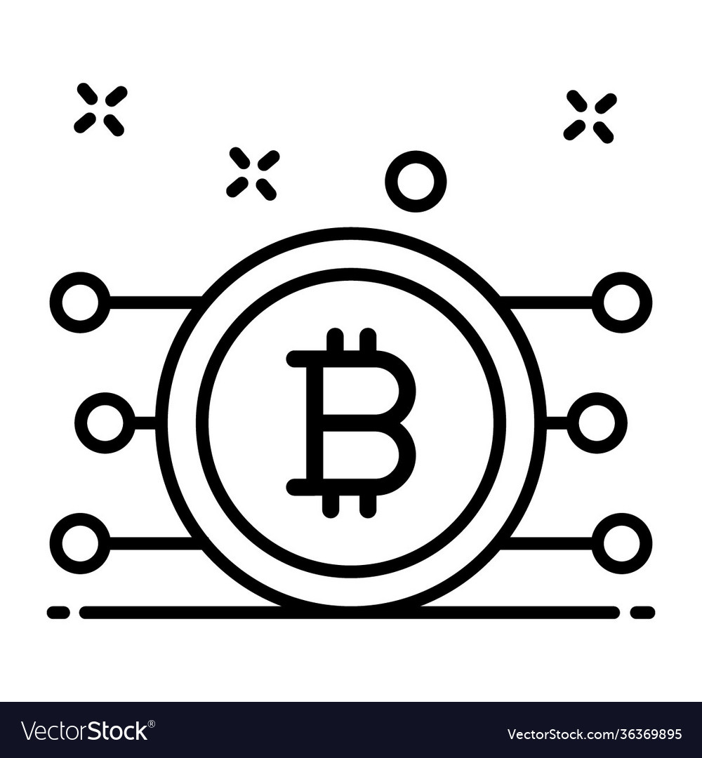 Bitcoin network Royalty Free Vector Image - VectorStock